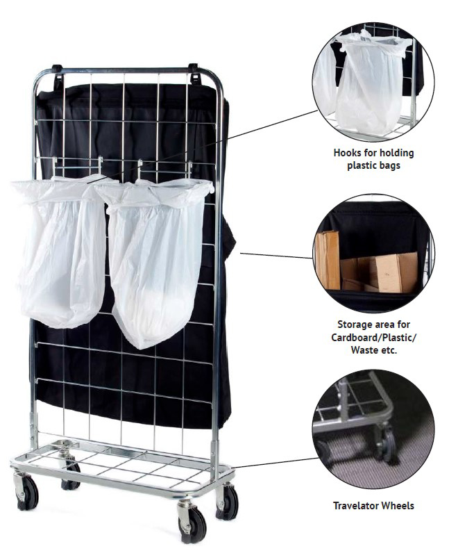 Retail Store Waste Tidy Trolley | Equipment Warehouse Pty Ltd